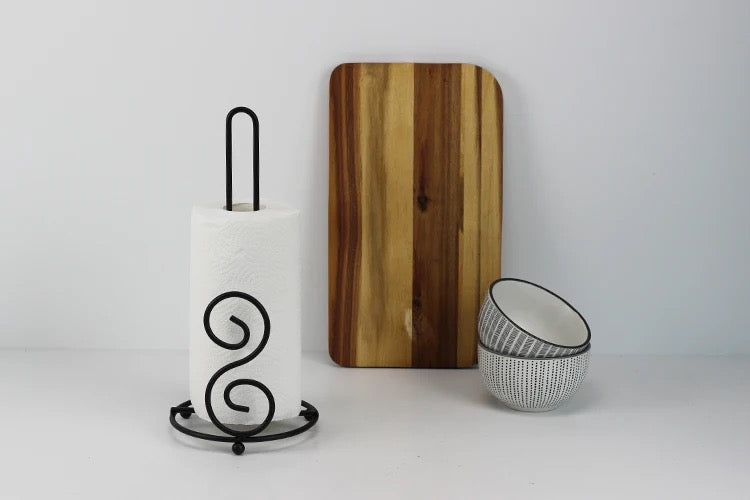 Black kitchen roll holder – gemelli-collections