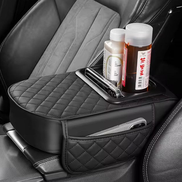 3-in-1 Car Arm Rest with Tissue Dispenser, Cup Holder, and Extension H ...