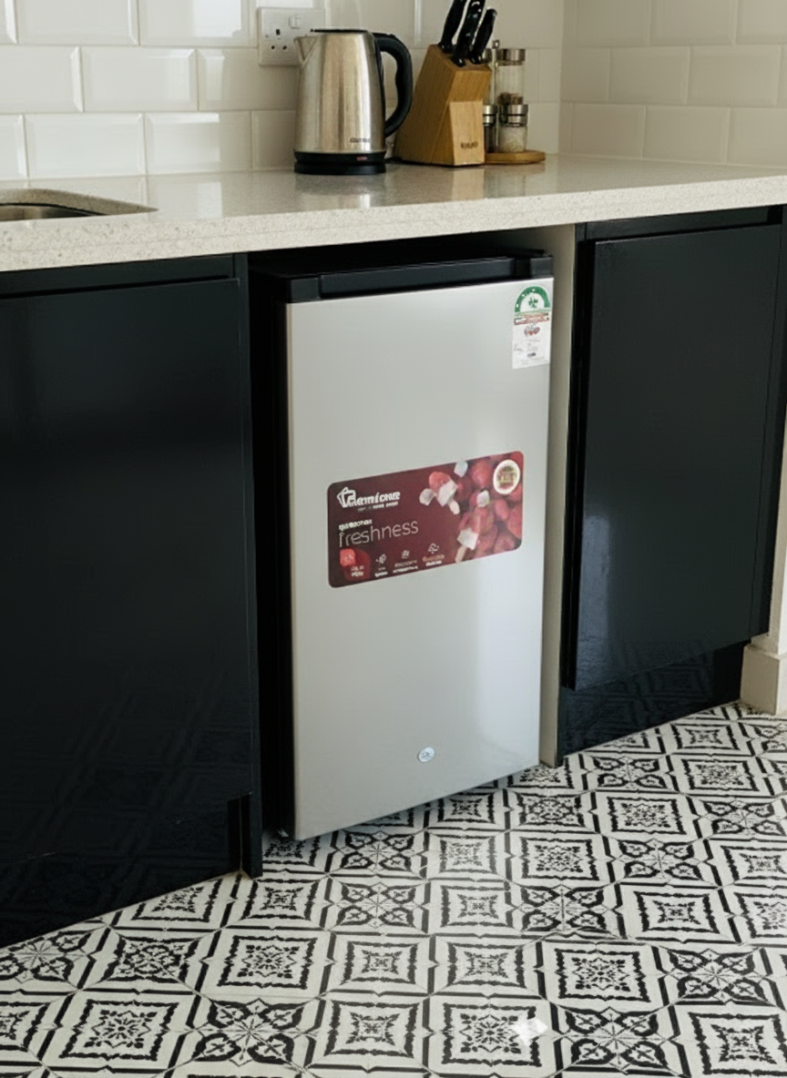 90L Single Door Direct Cool Inox Fridge with Adjustable Thermostat – R ...