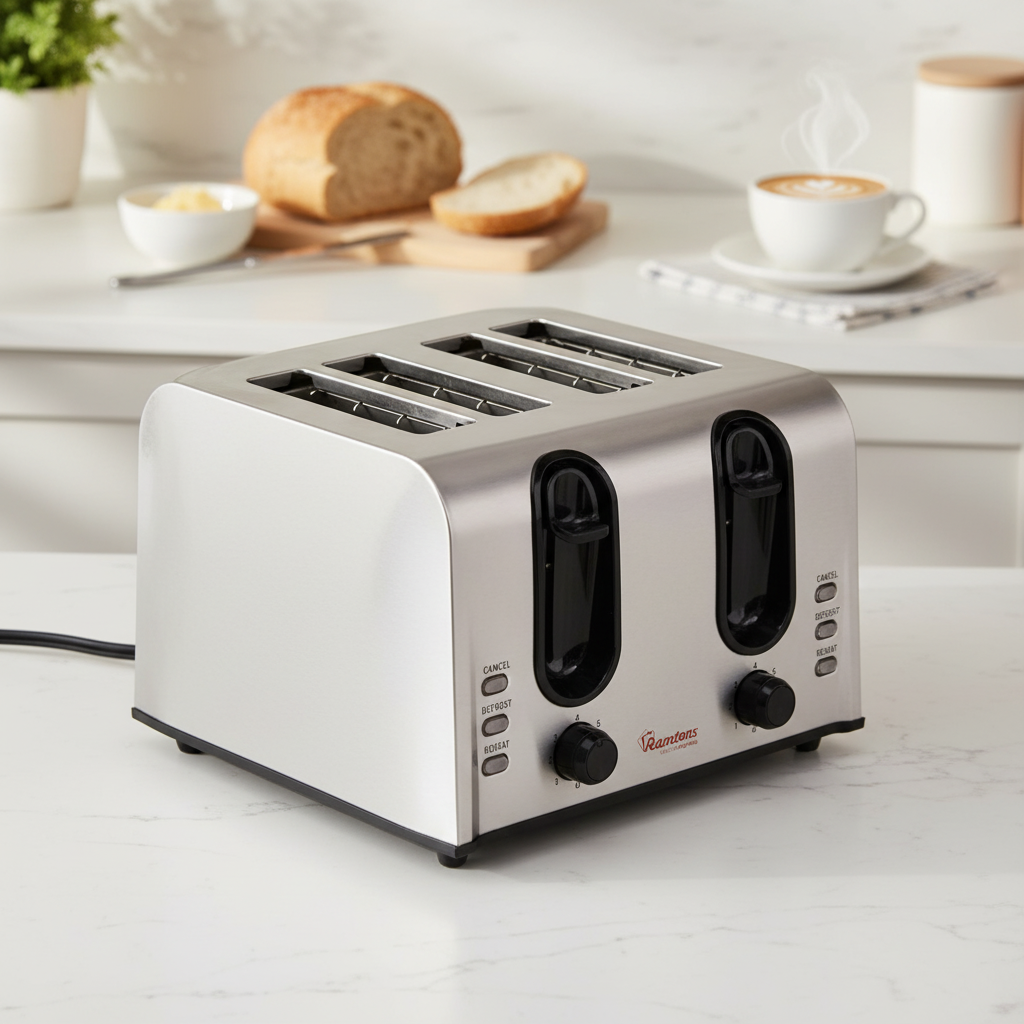 Stainless Steel 4-Slice Pop-up Toaster RM/678 – gemelli-collections